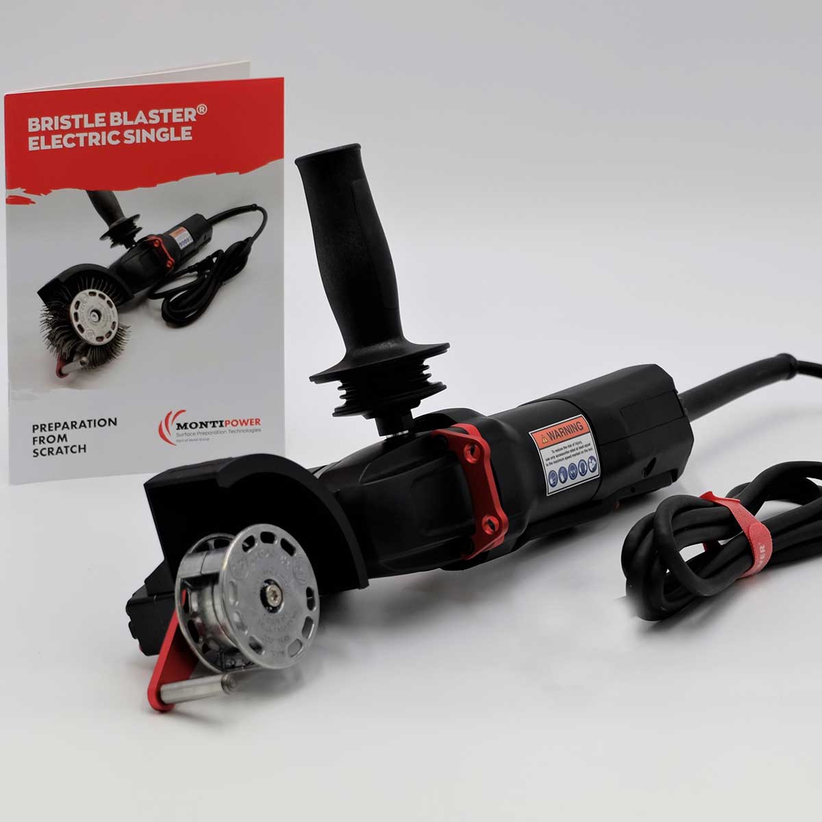 MONTI Bristle Blaster® 900W. 23mm wide Bristle Blasting. 240V. Dual He ...